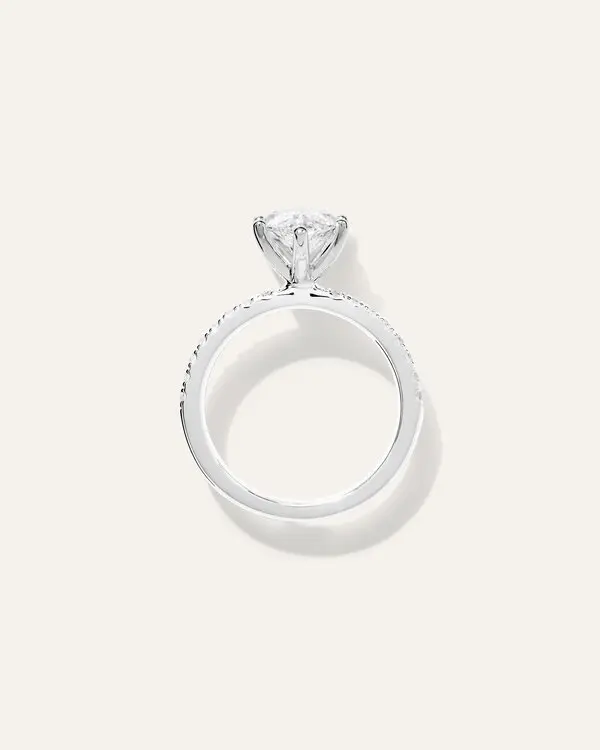 Quince Lab Grown Diamond Marquise Pave Engagement Ring - Platinum