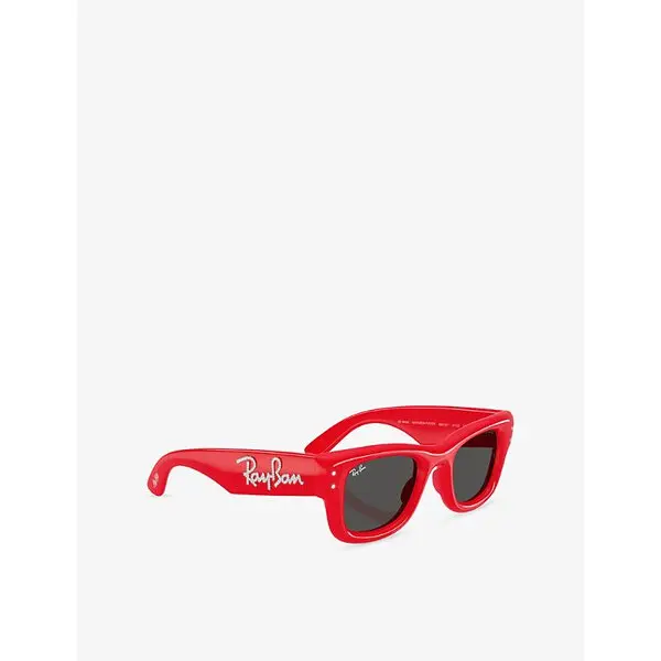 Ray-ban Wayfarer Puffer Square-frame Sunglasses - Red