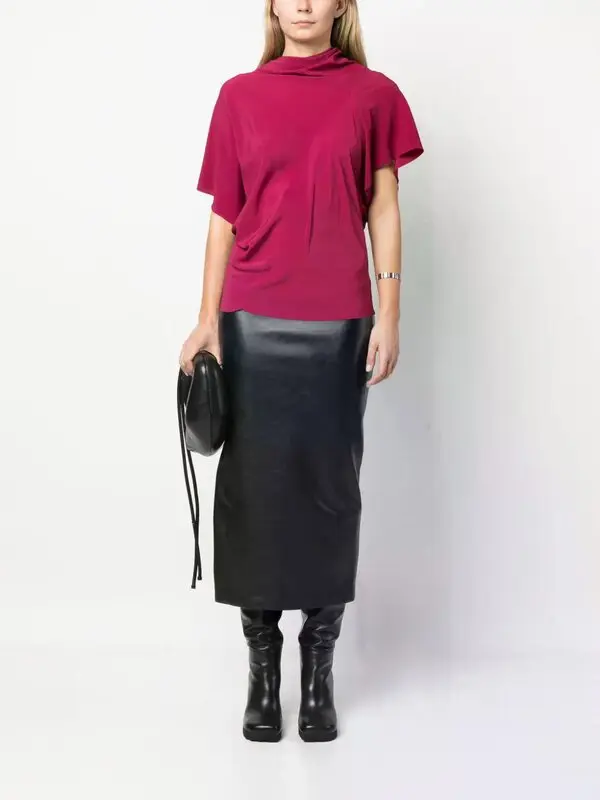 Rick Owens Asymmetric Draped Blouse