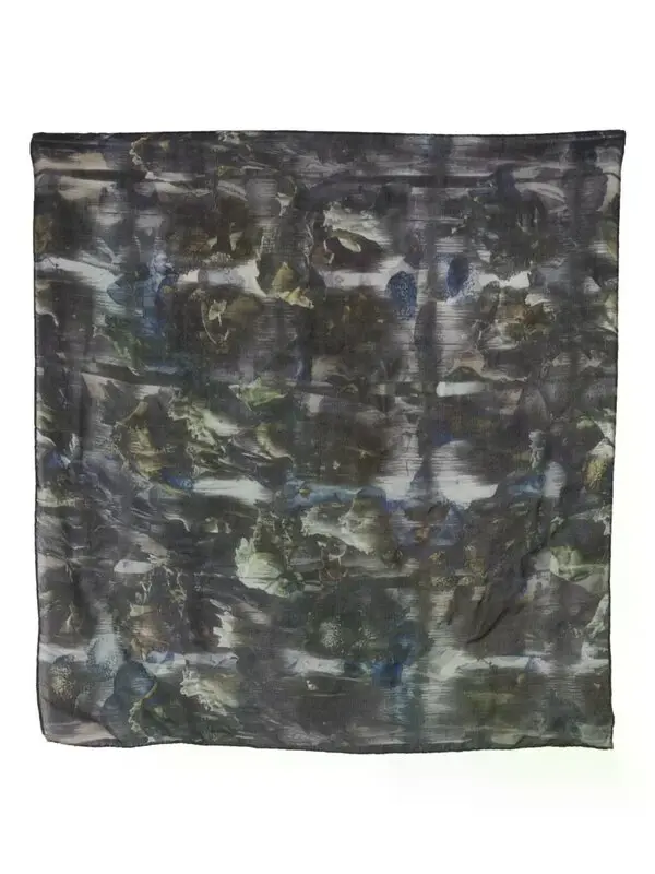 Henrik Vibskov Barock Flower Wool-blend Scarf - Black
