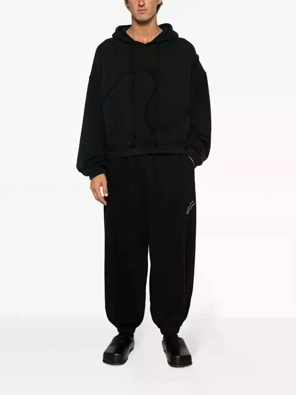 LỰU ĐẠN Logo-print Drop-crotch Track Pants
