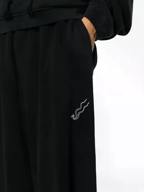 LỰU ĐẠN Logo-print Drop-crotch Track Pants