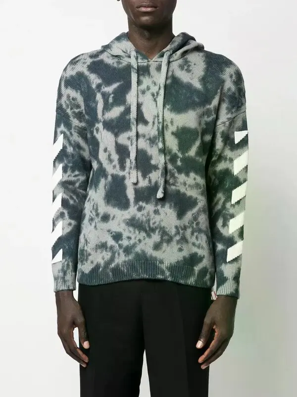 Off-White Arrows-motif Drawstring Hoodie - Grey