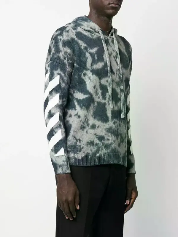 Off-White Arrows-motif Drawstring Hoodie - Grey