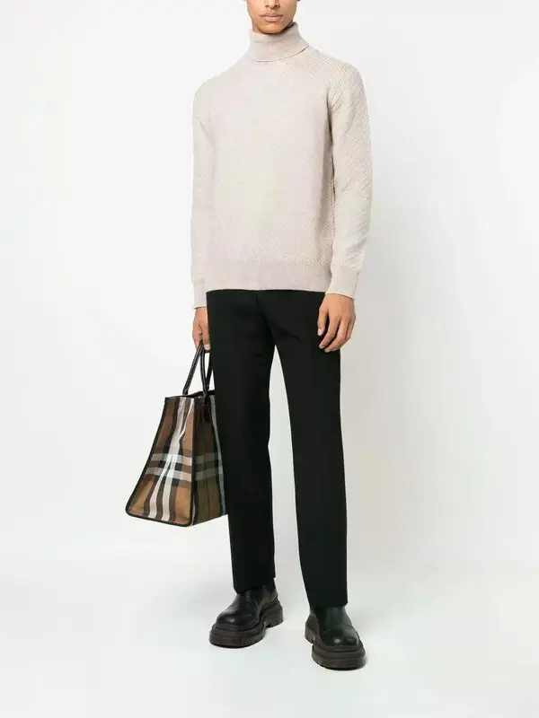 LARDINI Ribbed Roll-neck Jumper