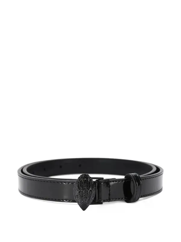 Kurt Geiger Eagle Head Patent-leather Belt - Black
