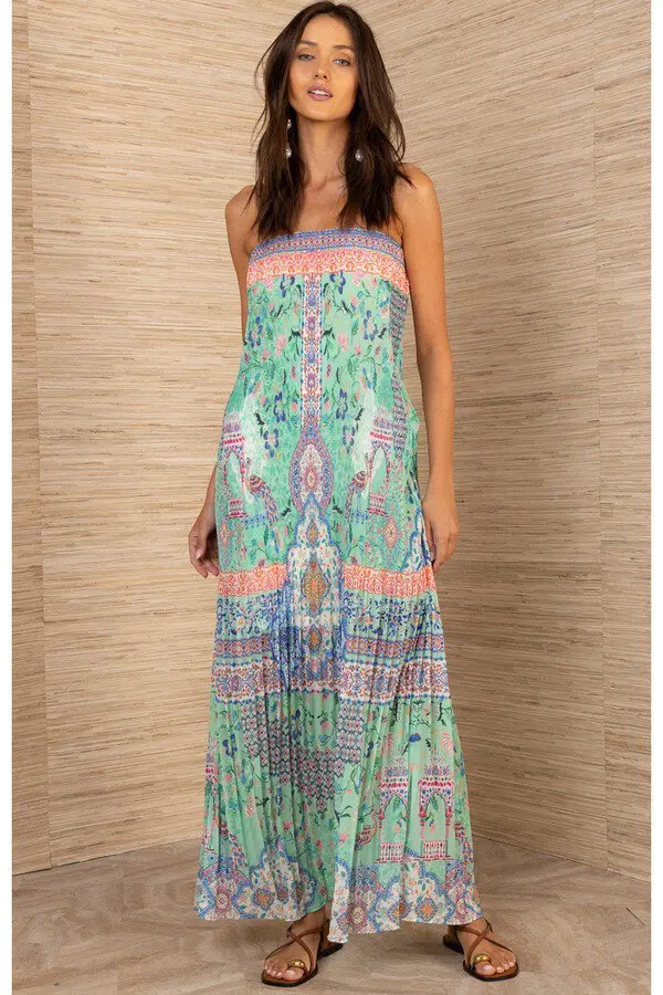 Hale Bob Olympia Chiffon Dress - Green