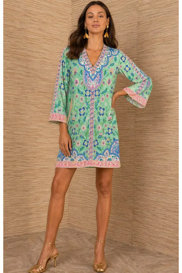 Hale Bob Dulcie Matte Jersey Dress - Green