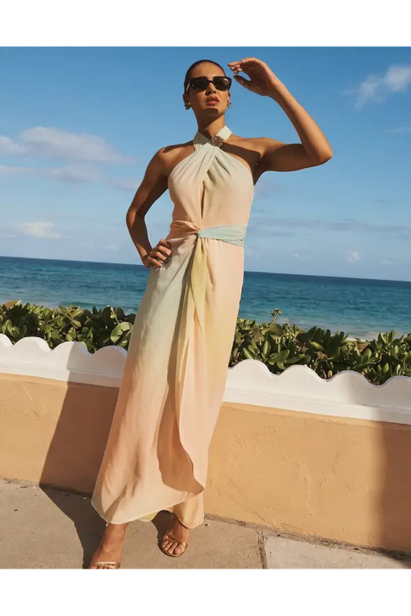Mestiza New York Mojito Halter Gown - Red