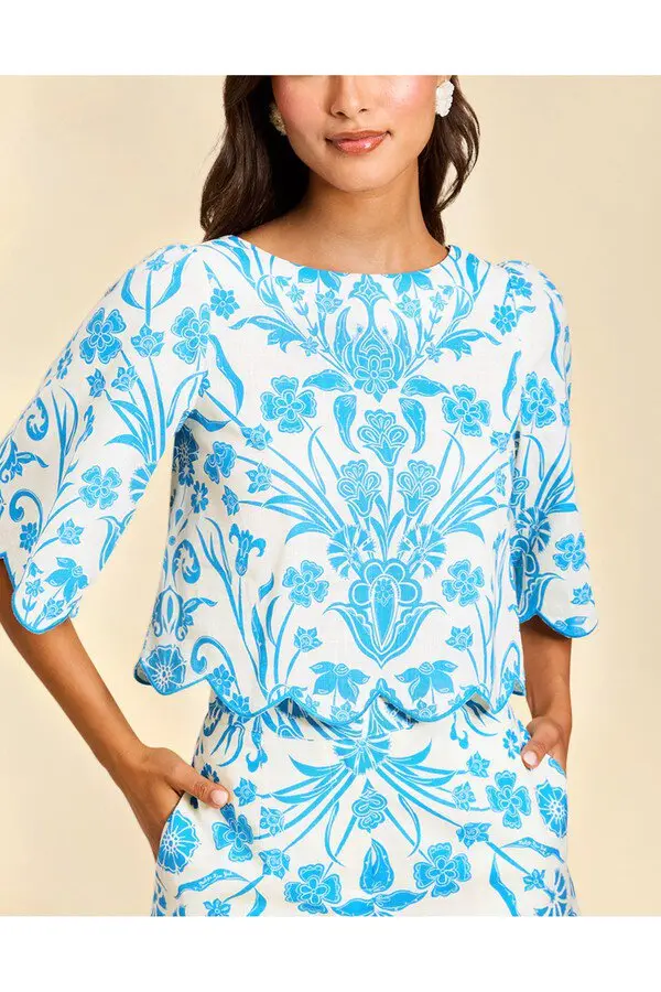 Mestiza New York Charlize Scallop Top