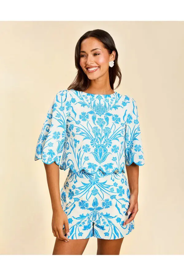 Mestiza New York Charlize Scallop Top