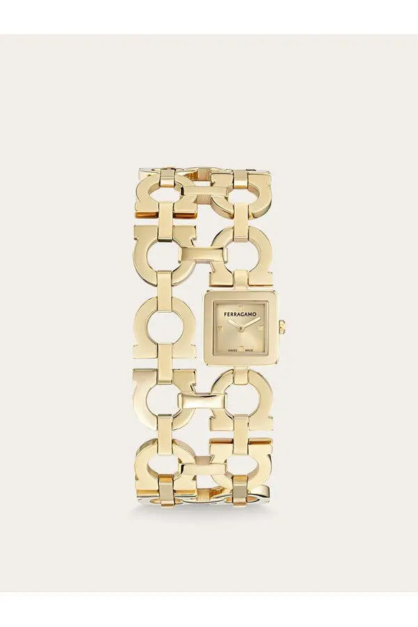 FERRAGAMO Double Gancini Watch - Gold