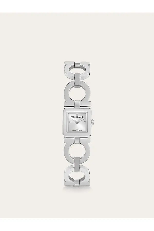 FERRAGAMO Double Gancini Watch - Silver