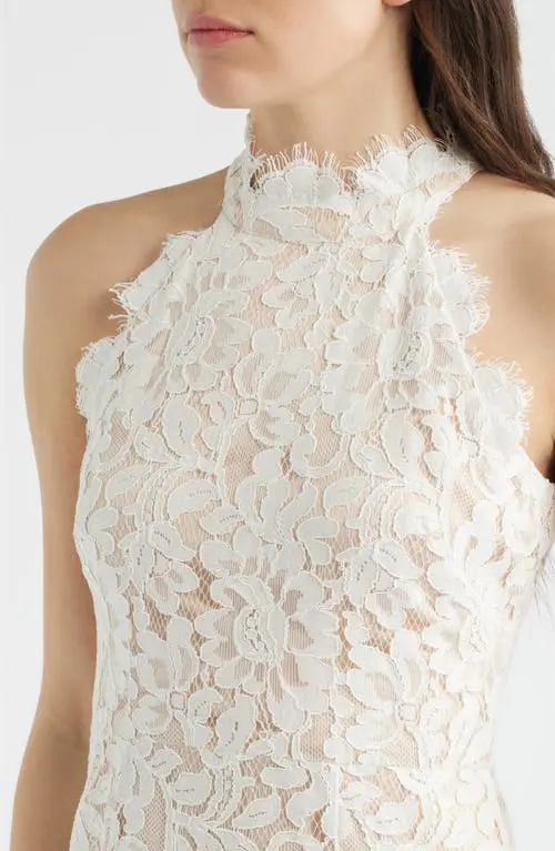 lace dressing gown WHITE LACE DRESS WITH LONG SLEEVES