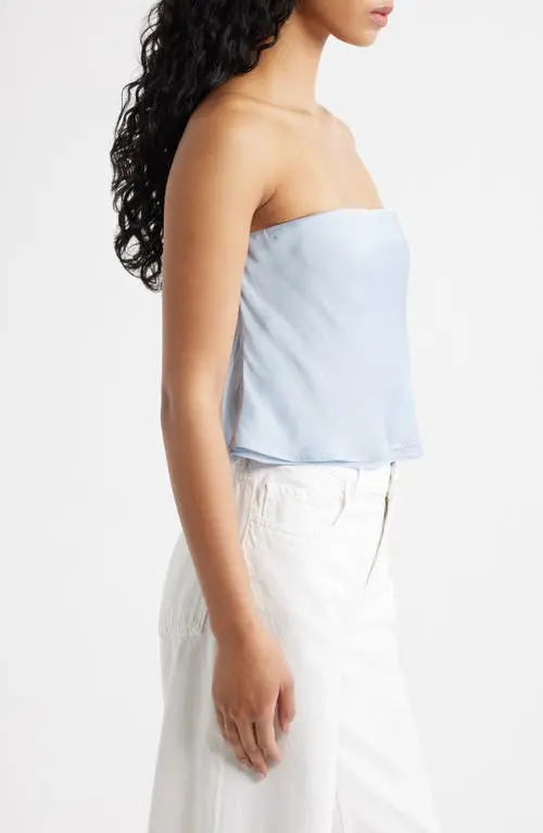 Mango Azur Strapless Crop Top