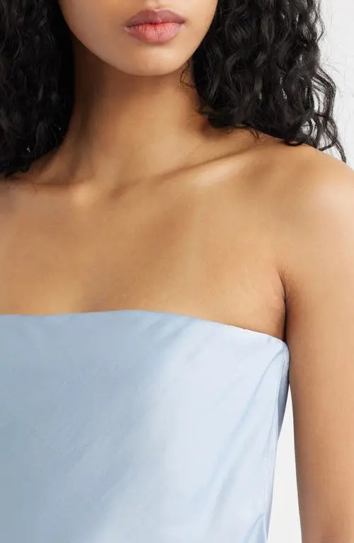 Mango Azur Strapless Crop Top