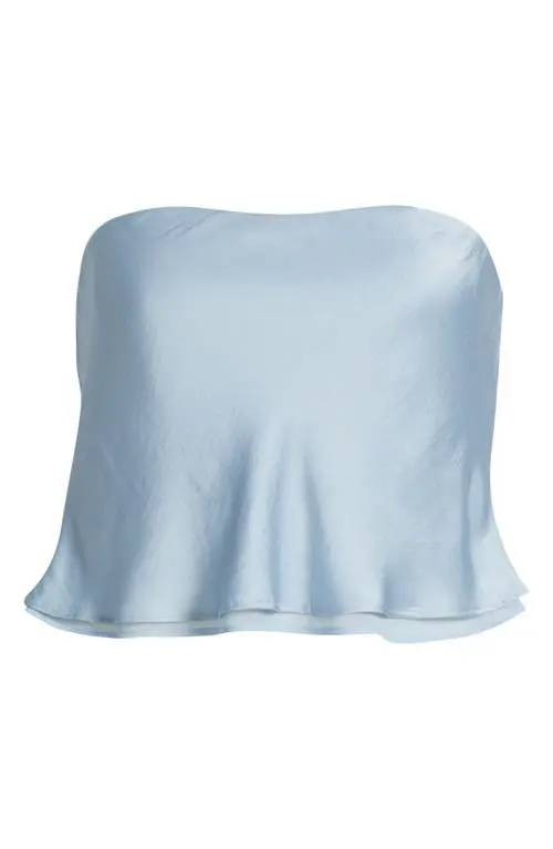 Mango Azur Strapless Crop Top