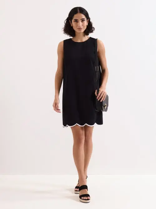 PHASE EIGHT Marta Scalloped Hem Shift Dress