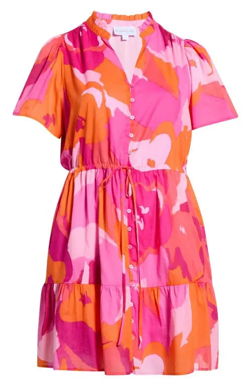 SUGARLIPS Floral Button-up Mini Dress