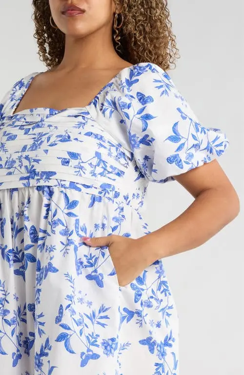 SUGARLIPS Leyla Floral Pleated Mini Dress