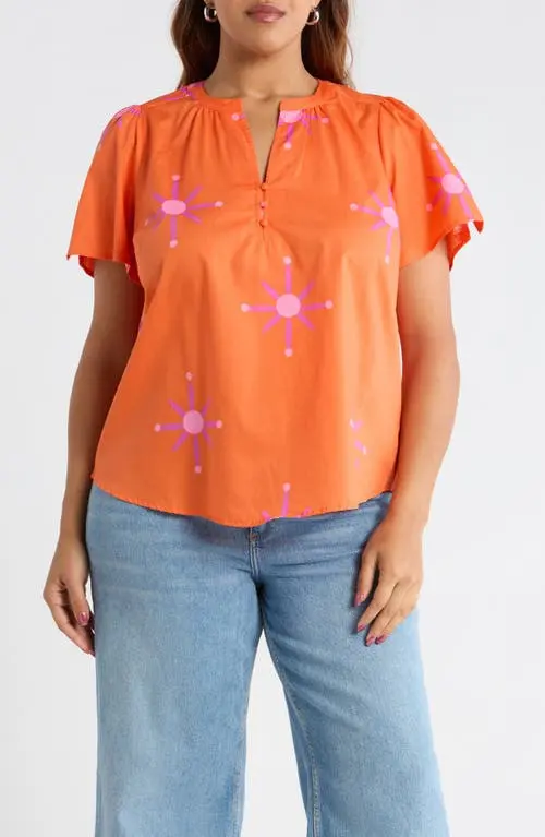 SUGARLIPS Karani Starburst Xoey Split Neck Top