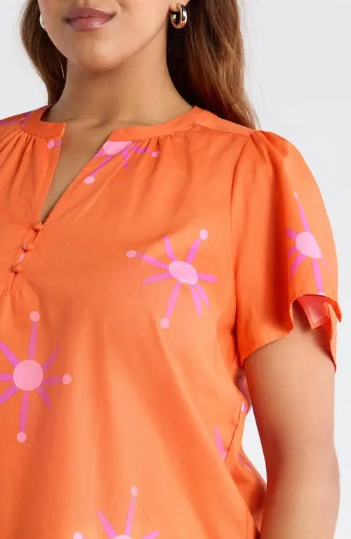 SUGARLIPS Karani Starburst Xoey Split Neck Top
