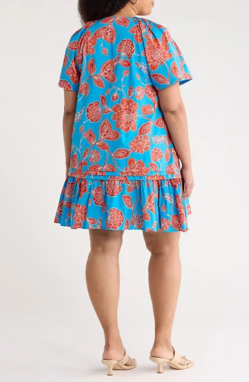 SUGARLIPS Ripon Floral Seruma Drop Waist Shift Dress