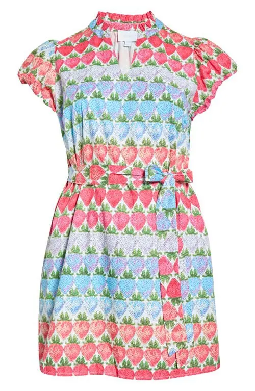 SUGARLIPS Pansie Floral Orela Shift Mini Dress - Purple Multi