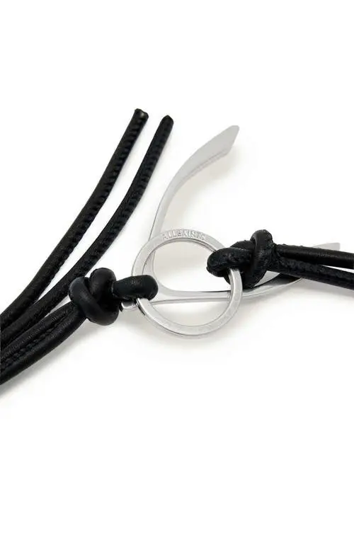 ALLSAINTS Wishbone Bag Charm - Black/silver