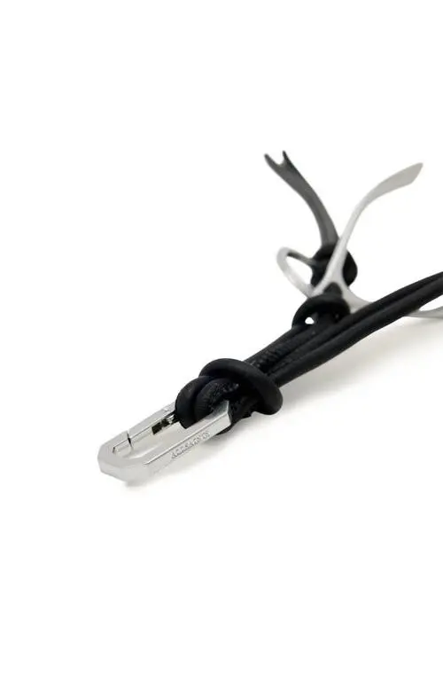 ALLSAINTS Wishbone Bag Charm - Black/silver