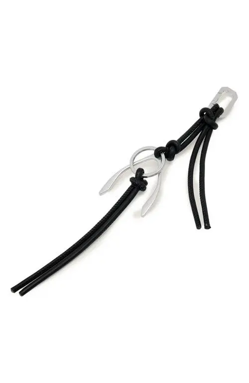 ALLSAINTS Wishbone Bag Charm - Black/silver