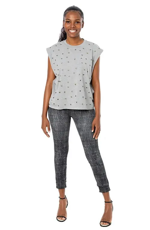 DAI MODA Star-studded Oversized Muscle T-shirt