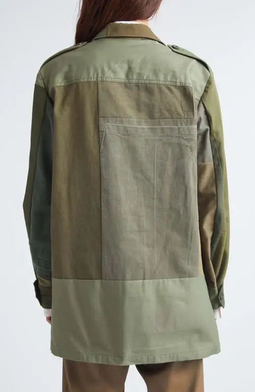 JULIE KEGELS Embroidered Patchwork Cotton Field Jacket