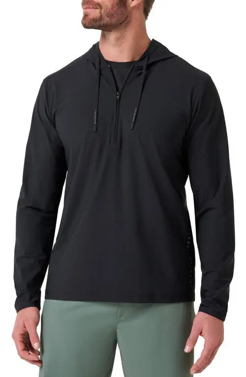 Travis Mathew Hero Hour Performance Half Zip Hoodie - Black