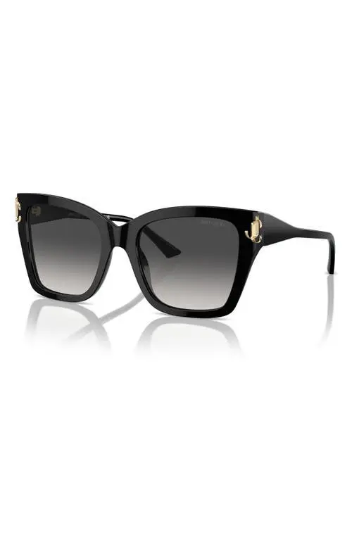 JIMMY CHOO 54mm Square Sunglasses - Black/gradient Grey
