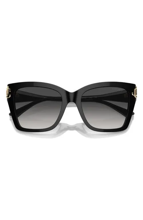 JIMMY CHOO 54mm Square Sunglasses - Black/gradient Grey