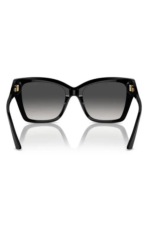 JIMMY CHOO 54mm Square Sunglasses - Black/gradient Grey