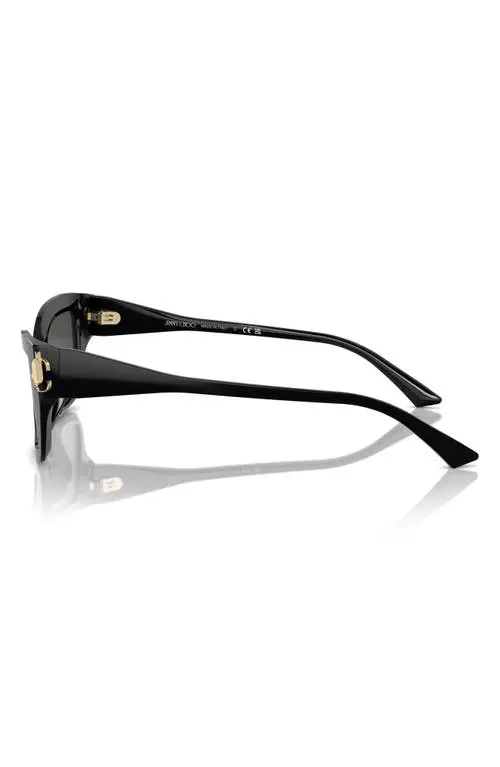 JIMMY CHOO Cat-eye Sunglasses - Black/dark Grey