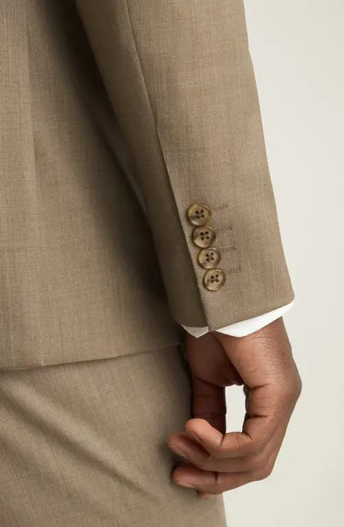 Bonobos Jetsetter Slim-fit Mélange Stretch Wool Sport Coat - Tan