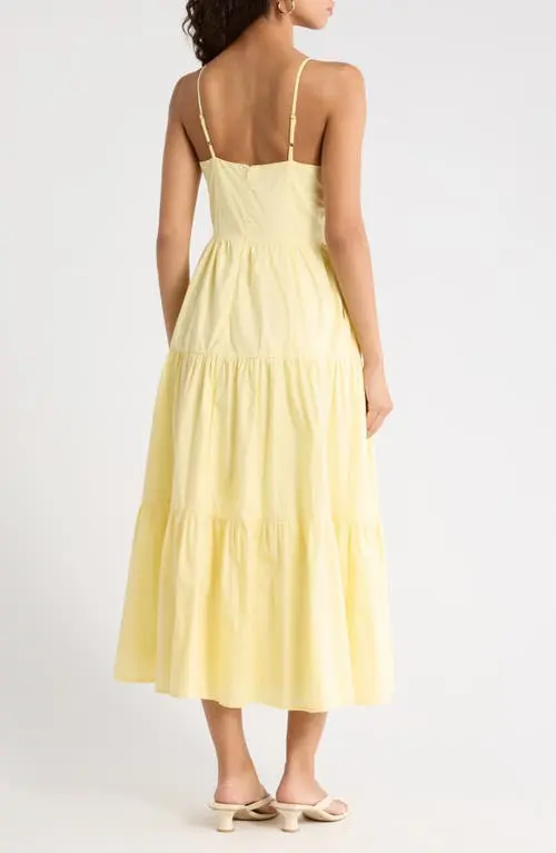 SUGARLIPS Love Letter Poplin Midi Dress - Yellow