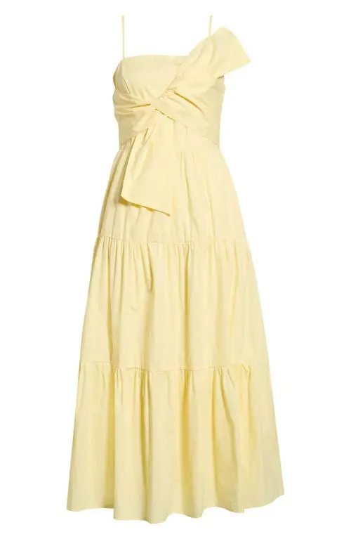 SUGARLIPS Love Letter Poplin Midi Dress - Yellow
