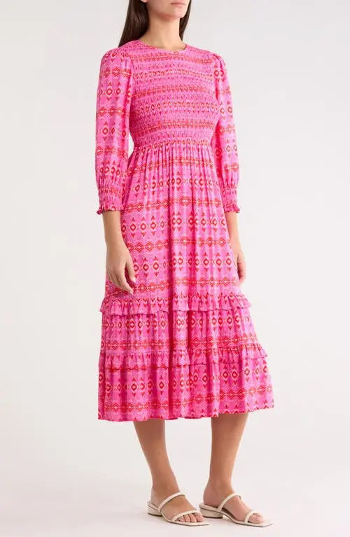 SUGARLIPS Ludlow Smocked Midi Dress
