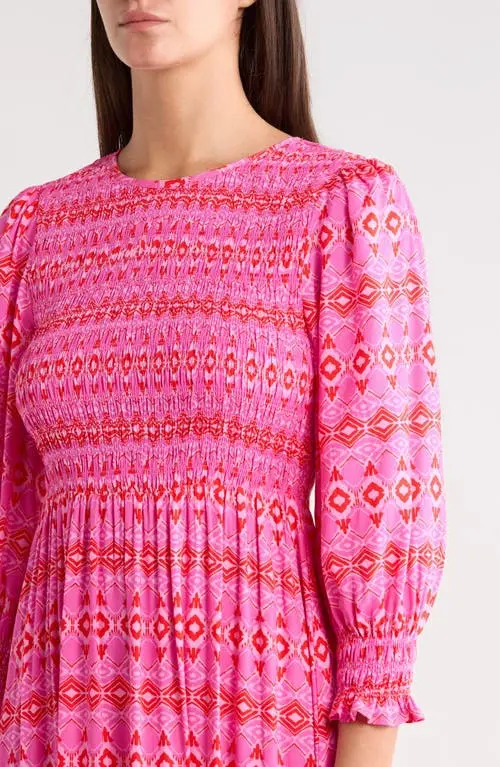SUGARLIPS Ludlow Smocked Midi Dress