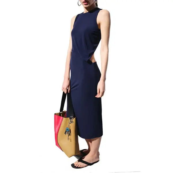 Mango Asymmetric Cutout Sleeveless Dress