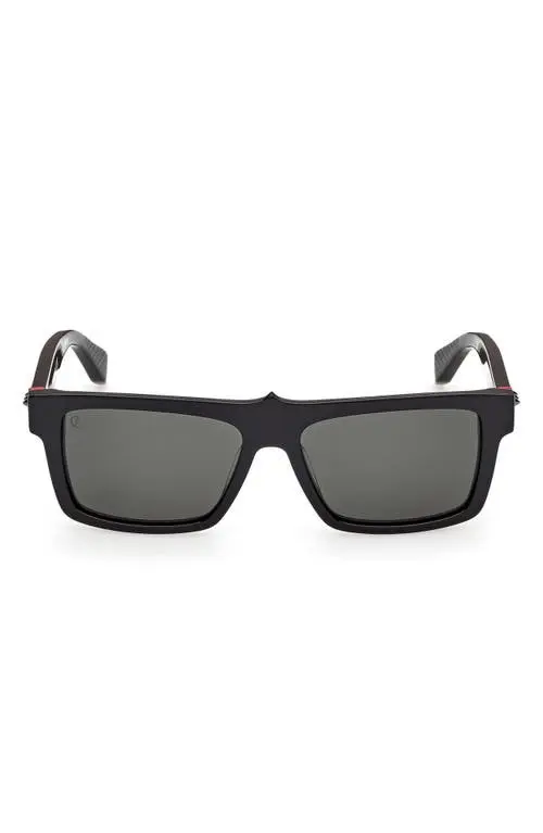 CHRISTIAN LOUBOUTIN 57mm Square Sunglasses - Black/gunmetal/ziess Smoke