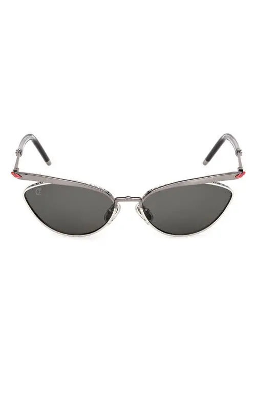 CHRISTIAN LOUBOUTIN 56mm Geometric Sunglasses - Ruthenium/palladium