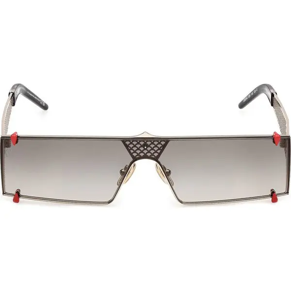 CHRISTIAN LOUBOUTIN 140mm Oversize Shield Sunglasses - Gold/crystal Black/zeiss