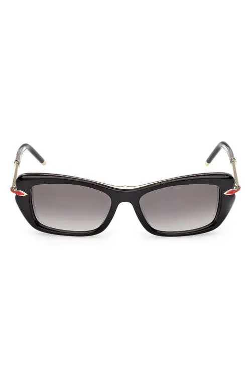 CHRISTIAN LOUBOUTIN 53mm Butterfly Sunglasses - Black/gold/crystal Black