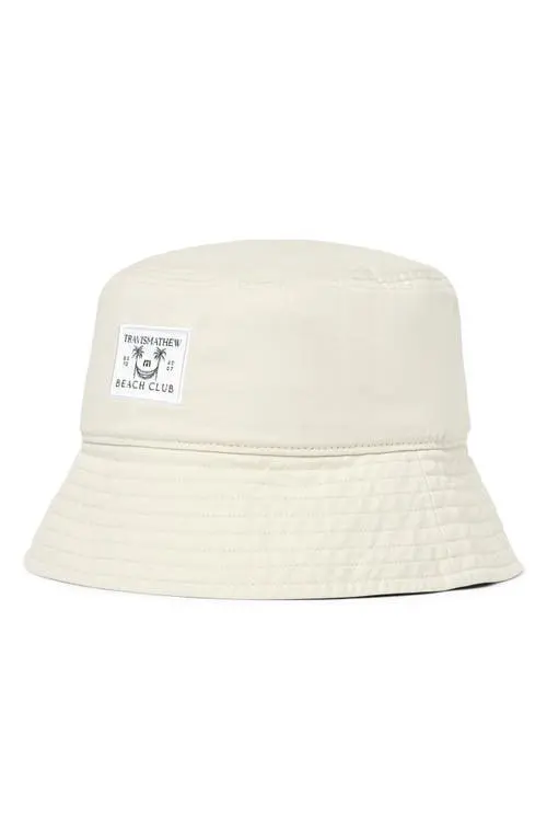 Travis Mathew Beach Club Cotton Denim Bucket Hat - Italian Sand