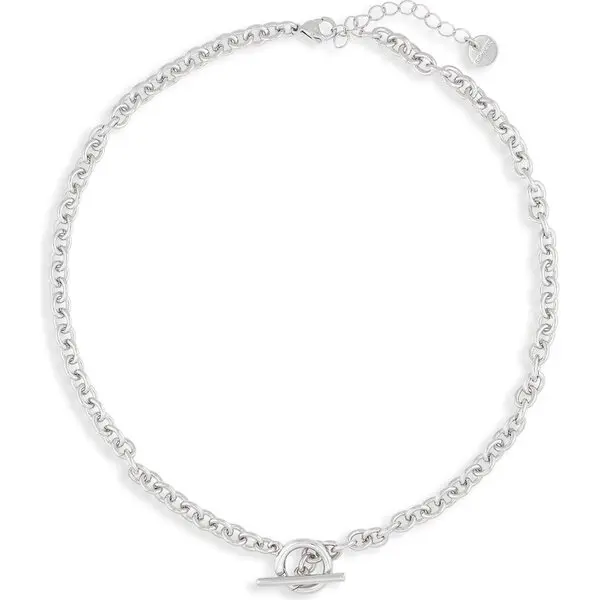 THE SIS KISS Gallery Charm Chain Necklace - Silver